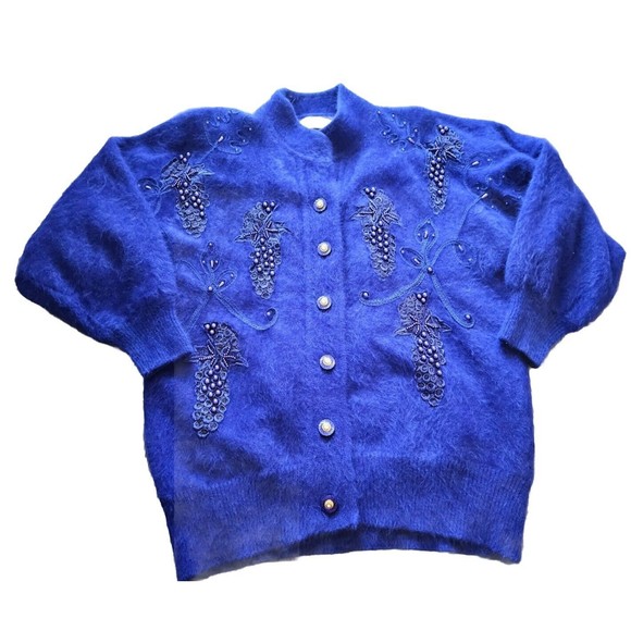 Belldini | Sweaters | Belldini Vintage Cardigan Sweater Fuzzy Angora ...